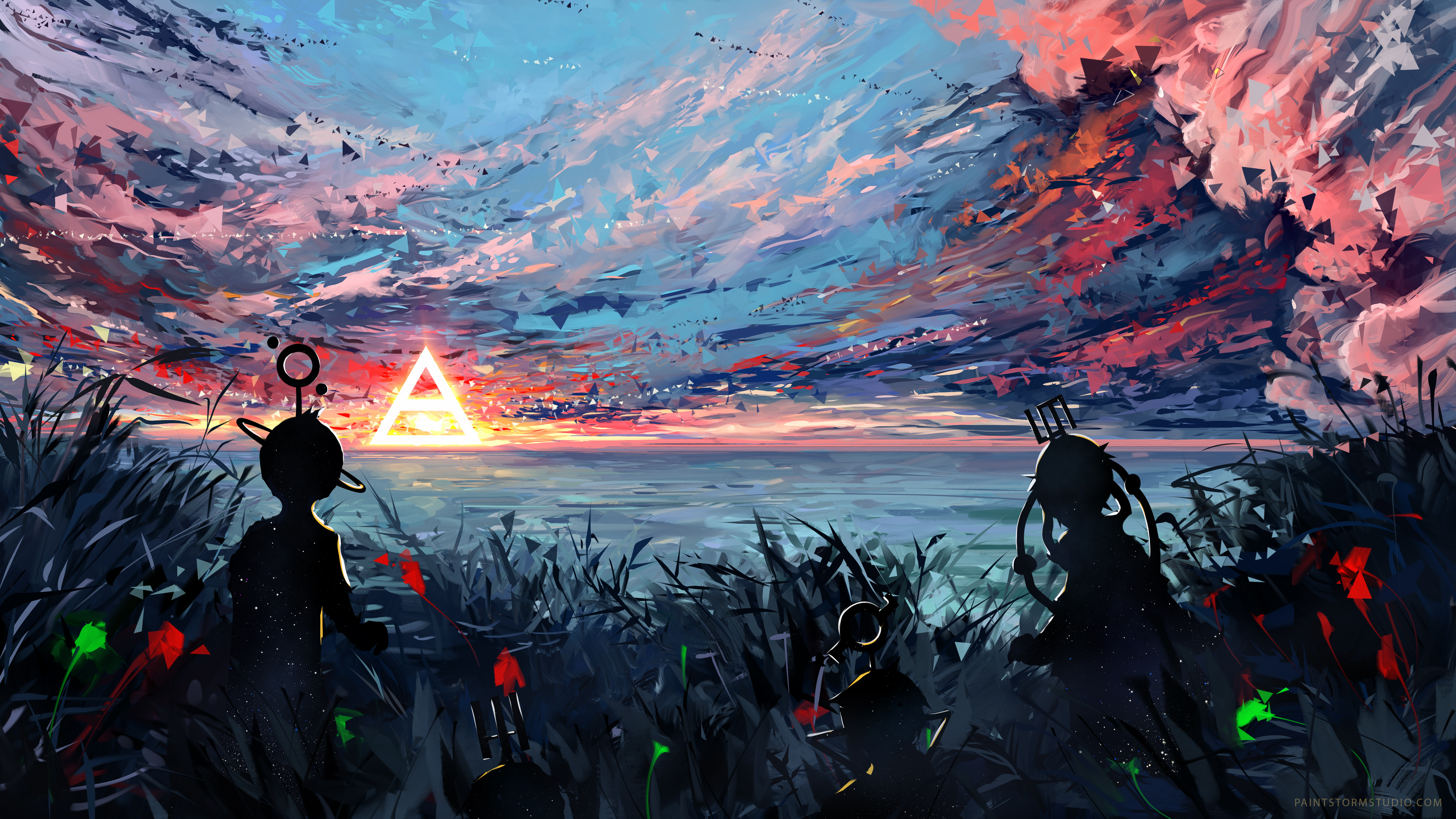 Обои арт, цифровое искусство, живопись, акварельные краски, акриловая ...